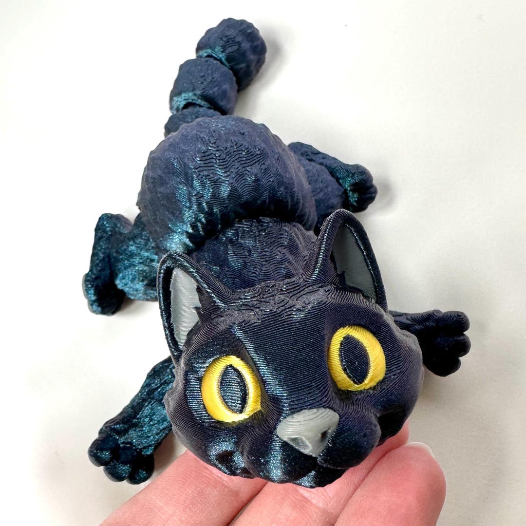 Realistic Cat Fidget Toy, 3D Printed Sensory Toy, Fun Toy for Kids and ...