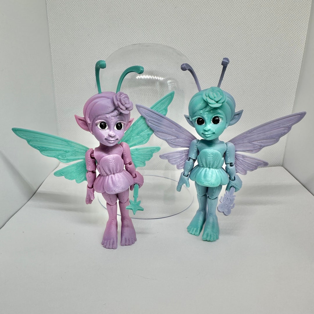 Fairy With Wings Comes With Closhe 3d Printed Fae Figure - Etsy