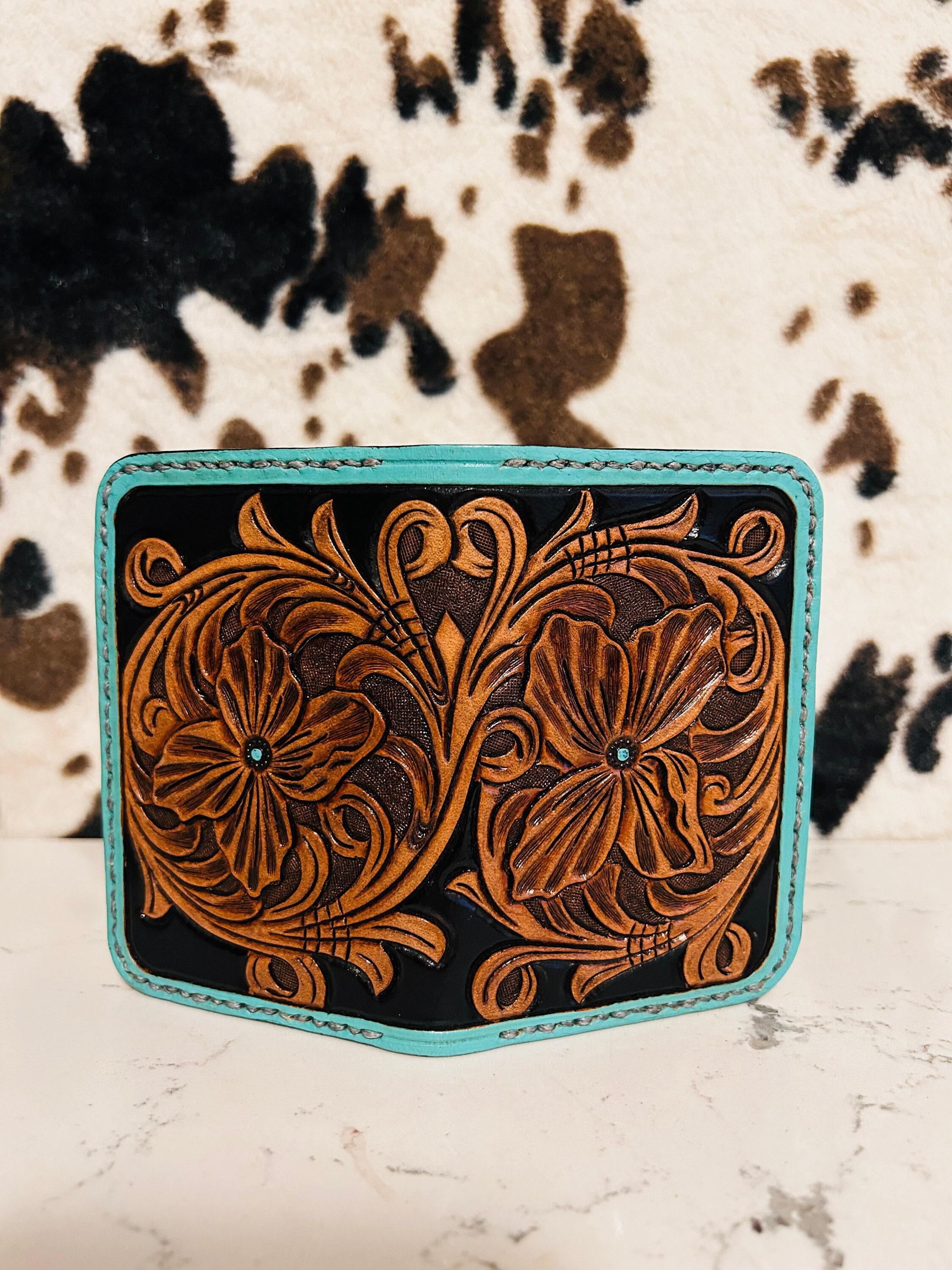 Custom Tooled Wallet , Custom Tooled Card Holder Wallet, Tooled Wallet ...