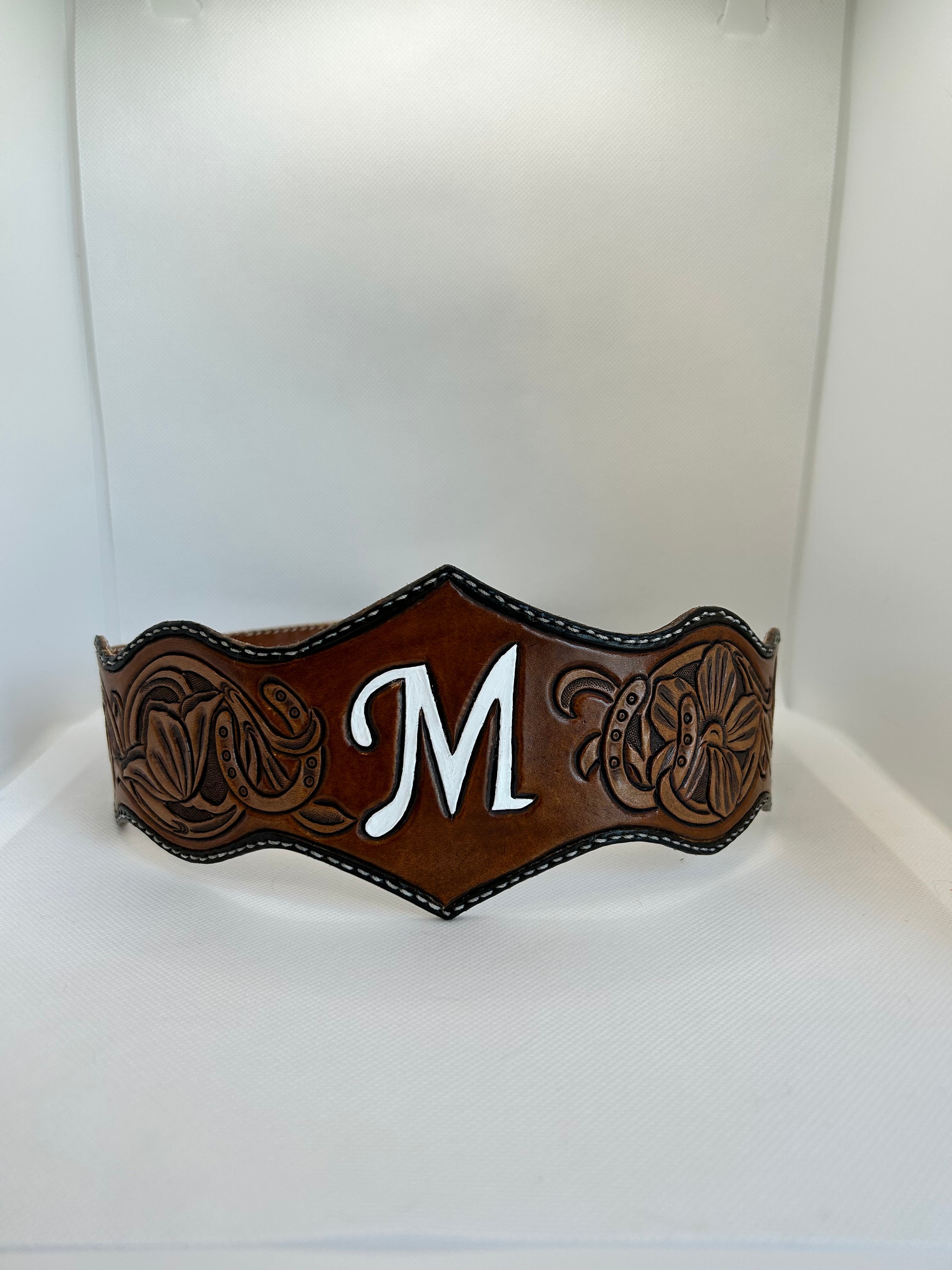 Tooled Leather Wedding Garter and Bouquet Wrap, Wedding Bouquet Wrap ...