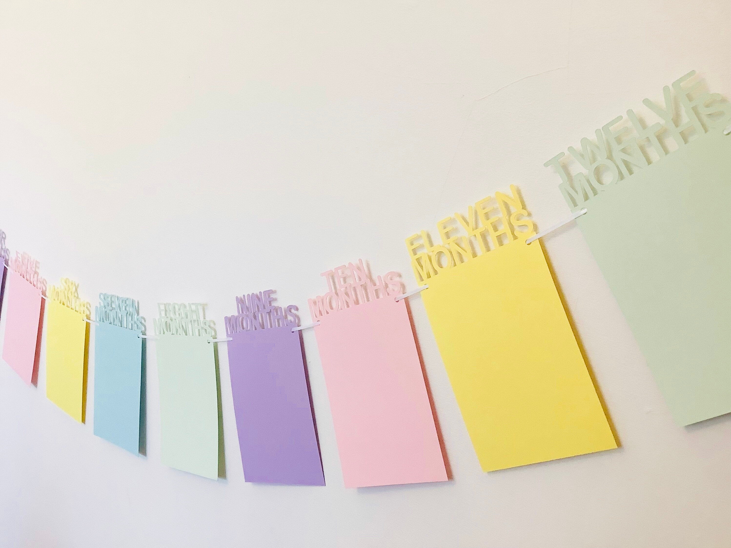 First Birthday Photo Banner Pastel Rainbow Banner 1st - Etsy UK