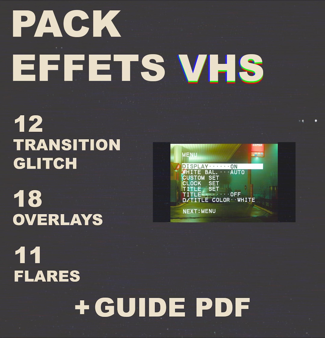 VHS Effects Pack – Analog Transitions, Overlays & Flares | Retro ...