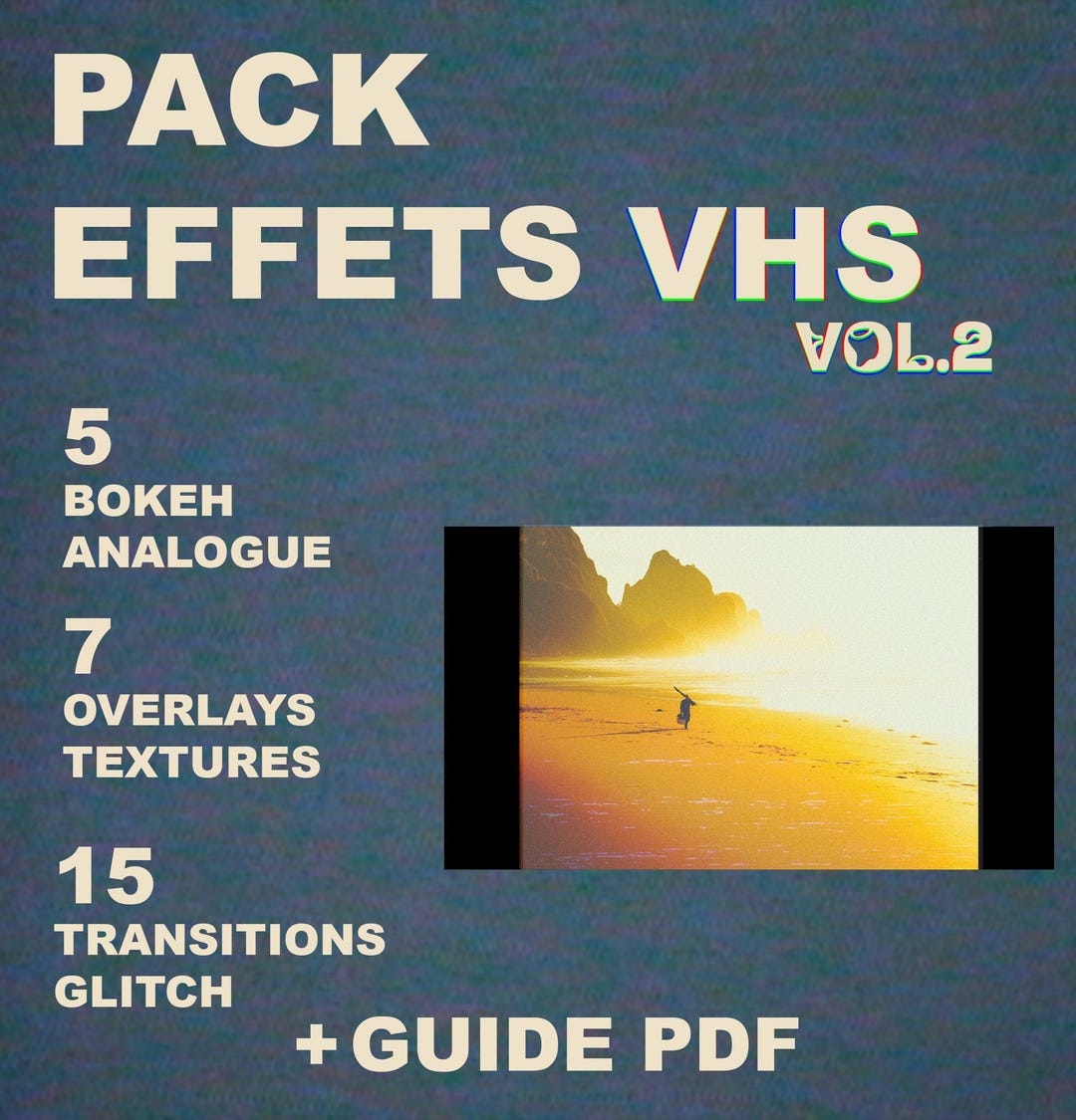 VHS Pack Vol.2 – 5 Analog Bokehs, 7 Texture Overlays, 15 Glitch Transitions | Retro Video ...