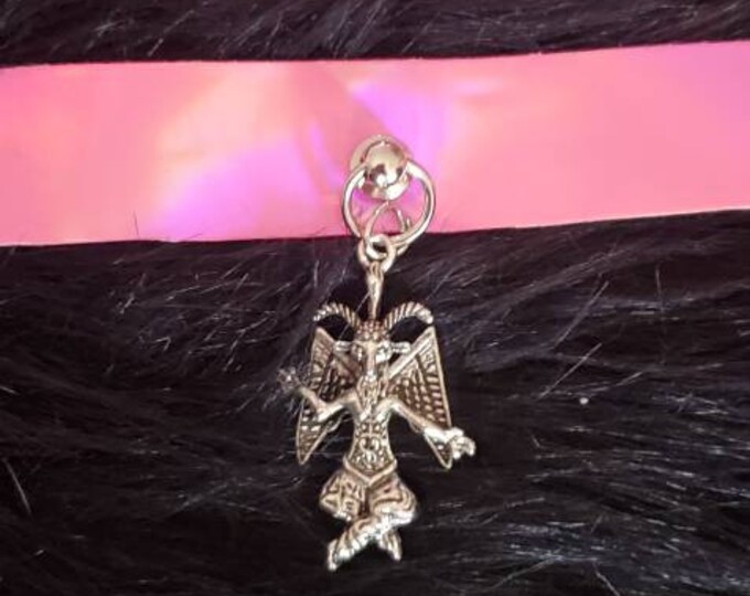 Baphomet Holographic Pink Choker With Size Extension Snaps. - Etsy