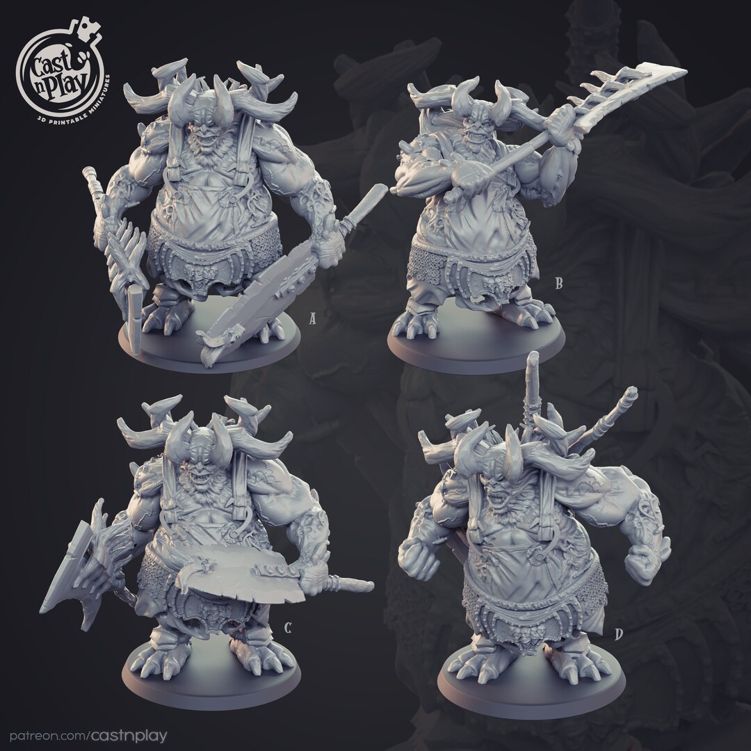 Demon Butcher D&D Miniature Daemon Quest Enemy Boss - Etsy