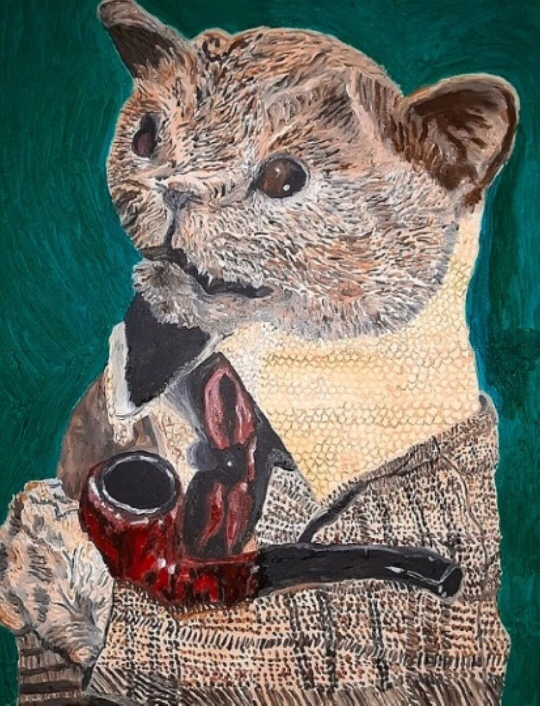 Professor Cat Original Art Print - Etsy