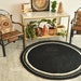 Jute Black Round Rugs, Floor Jute Rugs for Home Décor, Circle Rug for ...