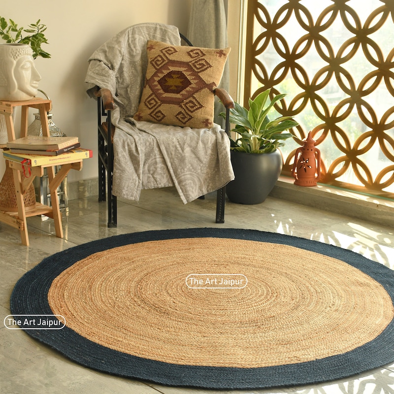 Round Jute Rug - Etsy