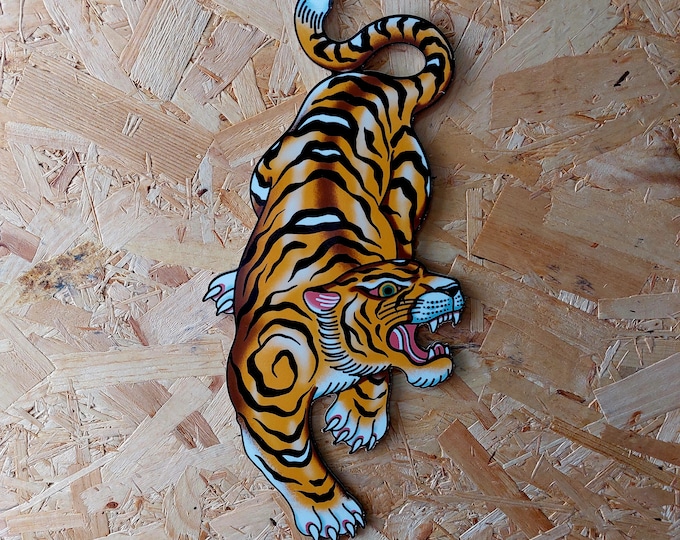 Tiger Queen A4 Traditional Tattoo Flash Print - Etsy UK