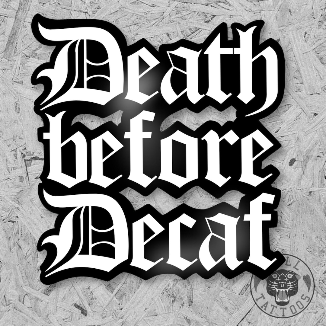 Death Before Decaf Coffee Inspired Wall Art - Etsy