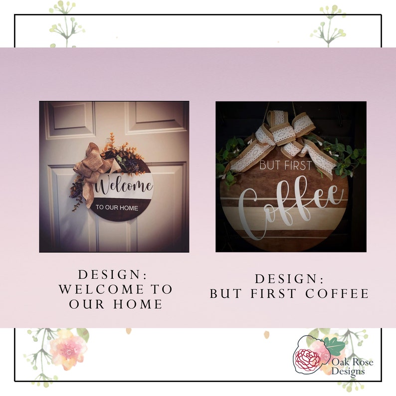 Assorted Wooden Round Signs Welcome Sign Merry Christmas Sign Happy ...