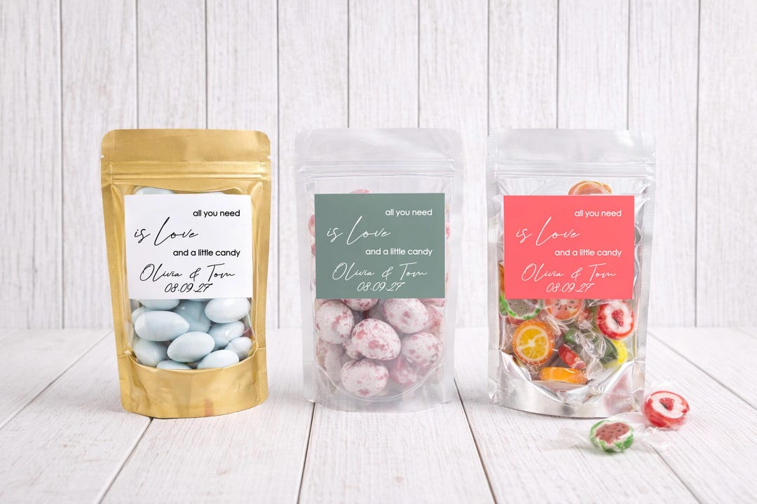 Personalized Candy Bags - All You Need is Love and a Little Candy ...
