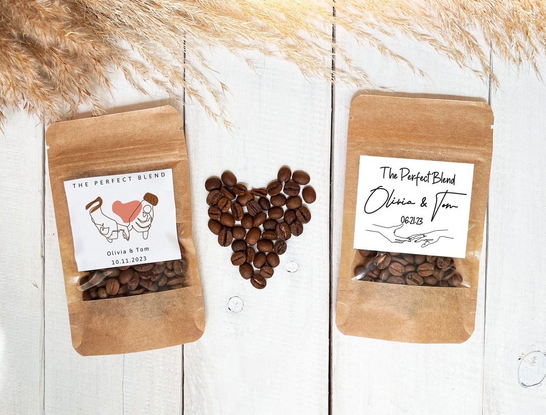 100 PCS Personalized Favors Coffee Bags, Wedding Favors Diy, the ...