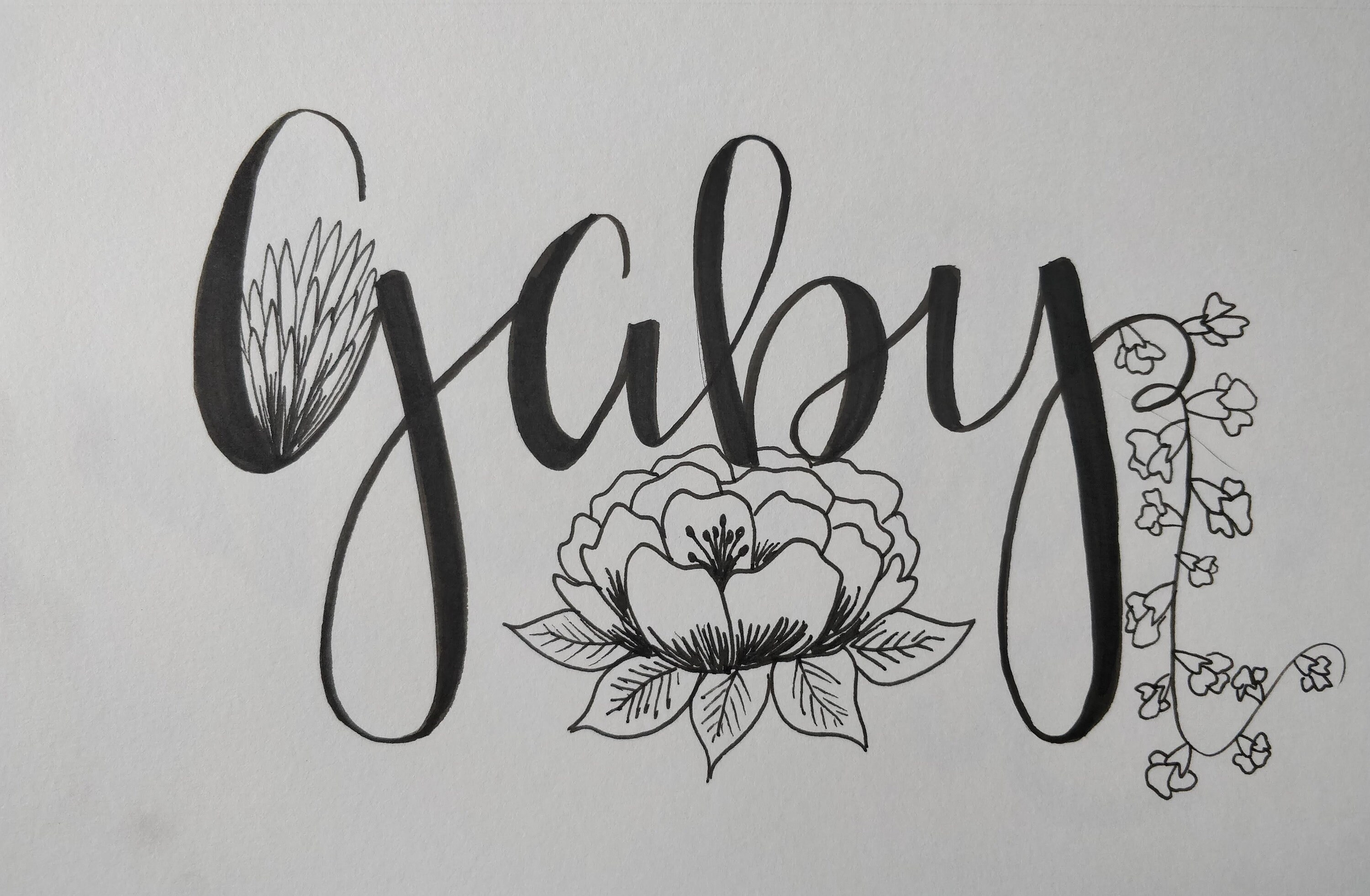 Custom Hand Lettering Name Art - Etsy