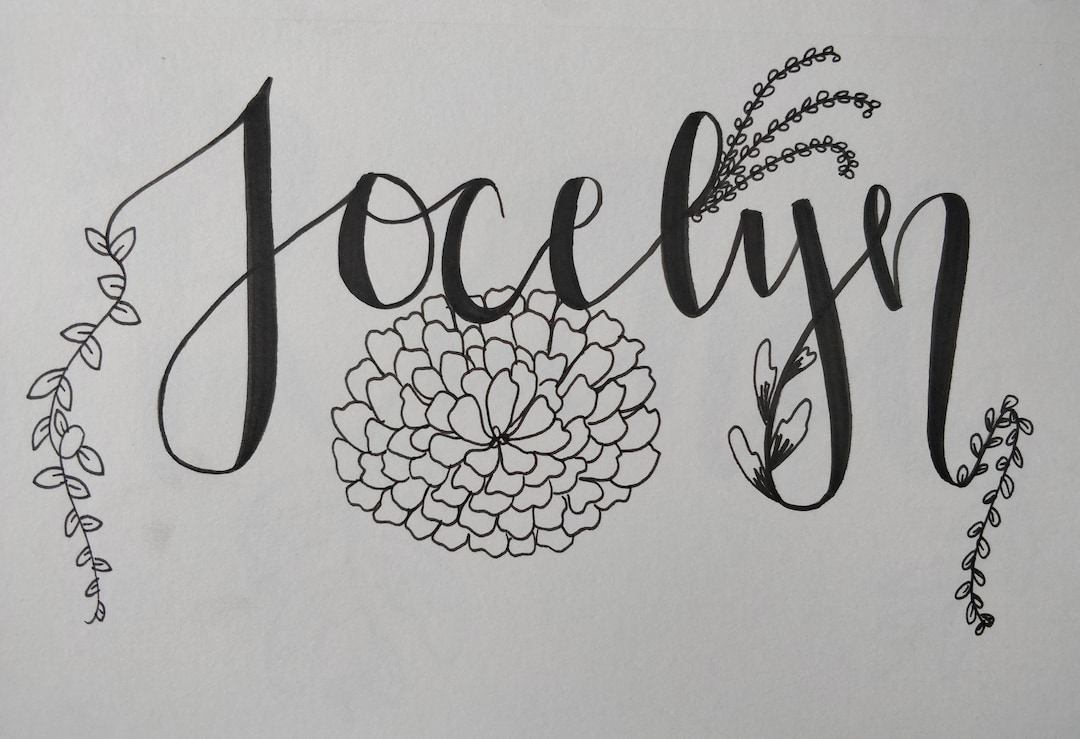 Custom Hand Lettering Name Art - Etsy