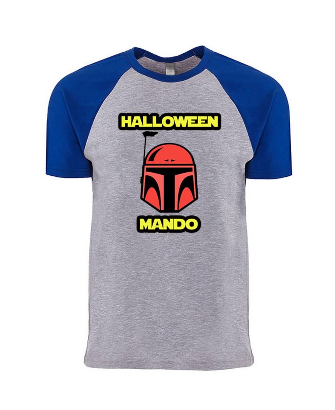 Halloween Mando, Halloween Costume, Men Raglan Graphic Mando Shirt, Men ...