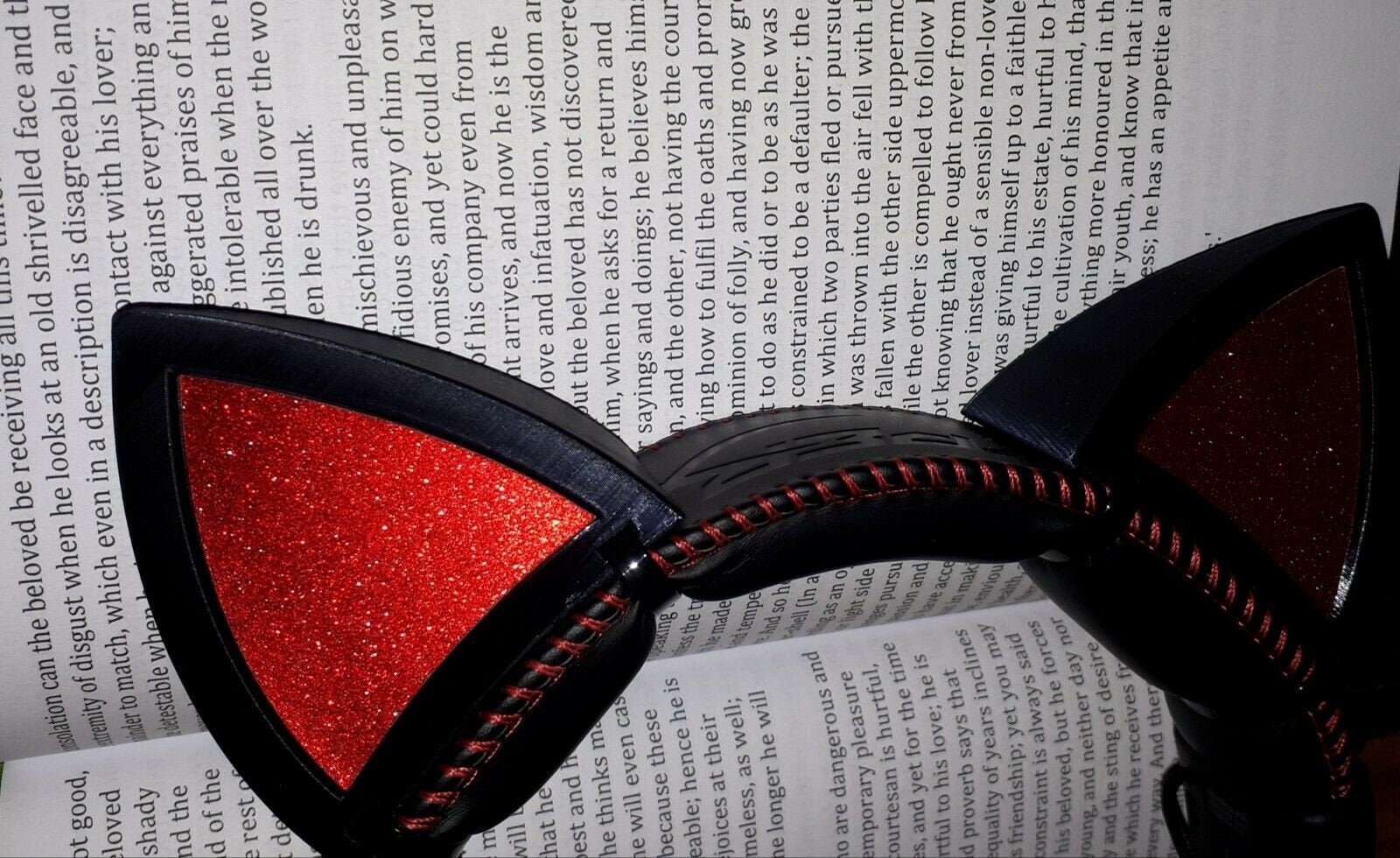 Clip on Cat Ears for Headphones Black Kitten Ears Twitch | Etsy