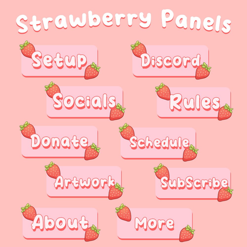 Strawberry Kawaii Lofi Cozy Stream Pack | Stream Scenes | Cozy ...