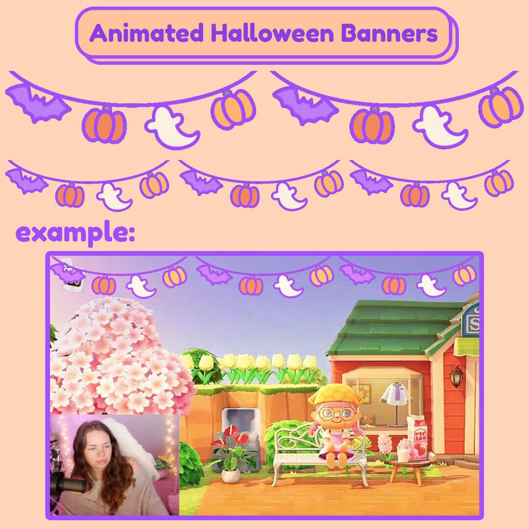 Animated Halloween Banner Decoration Spooky Halloween Twitch Overlay ...