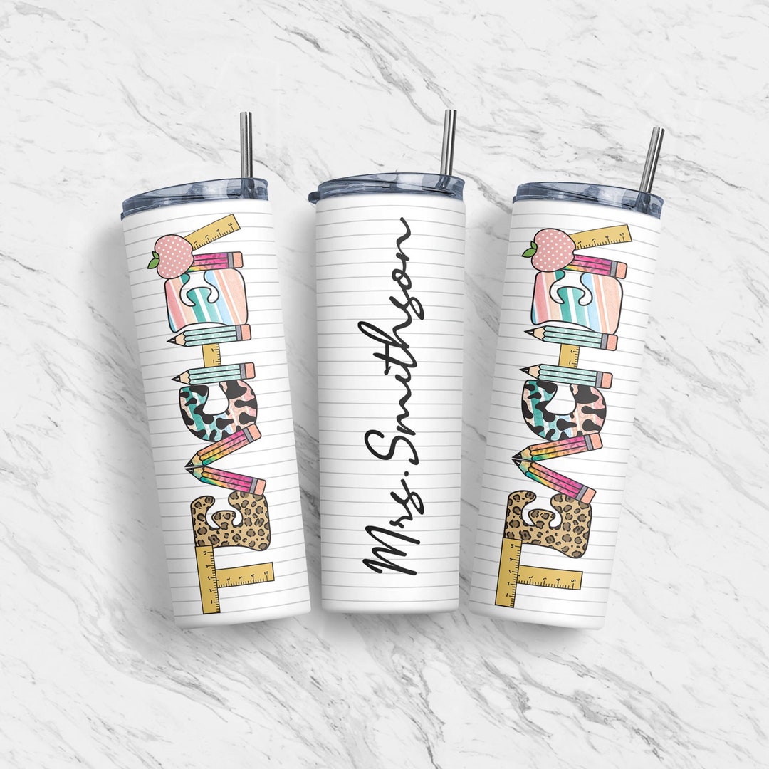 Teacher 20oz Tumbler Skinny, Sublimation Design Template, Teacher ...