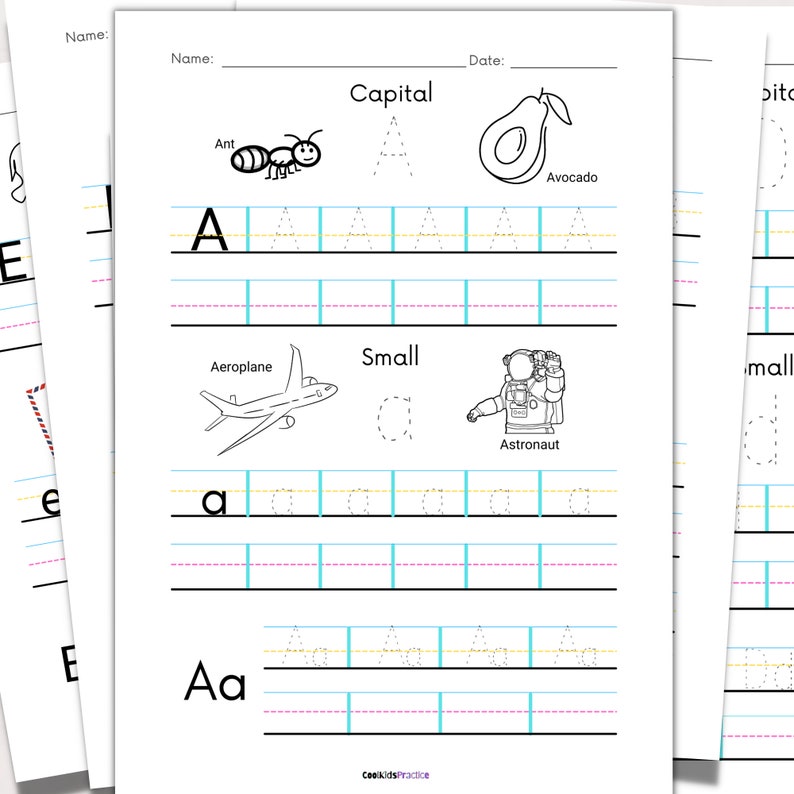English Worksheet Letter Writing Tracing - Etsy