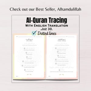 Full Quran Tracing Writing Complete All Juz 1-30 Traceable Quran ...
