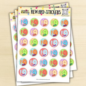 Arabic Reward Stickers Sheet Well Done Excellent Good Job Stickers ...
