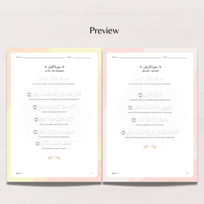 Quran Tracing With English Translation Juz 30 Printable PDF Goodnotes ...