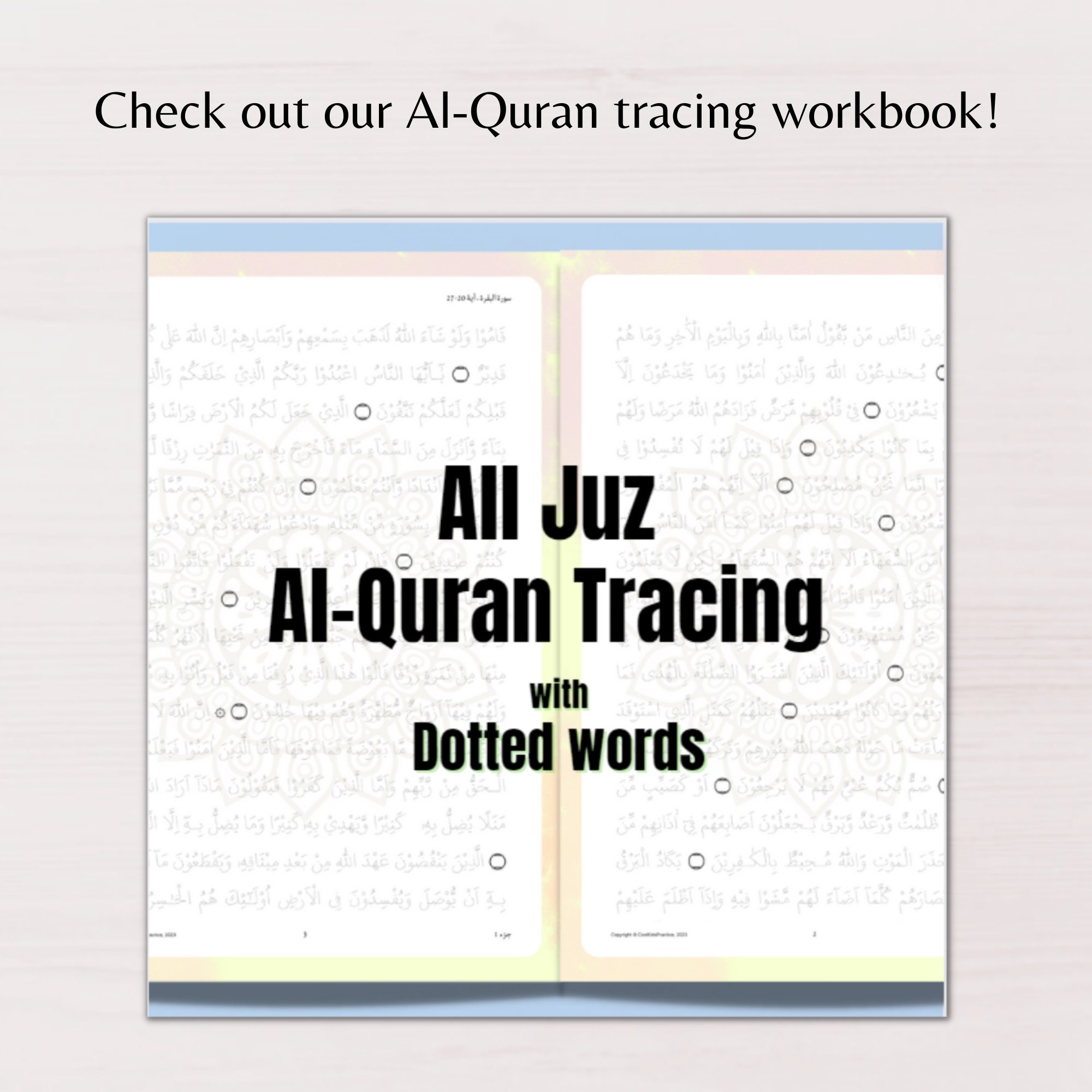 Full Quran Tracing Worksheets Writing Complete All Juz 1-30 Traceable ...