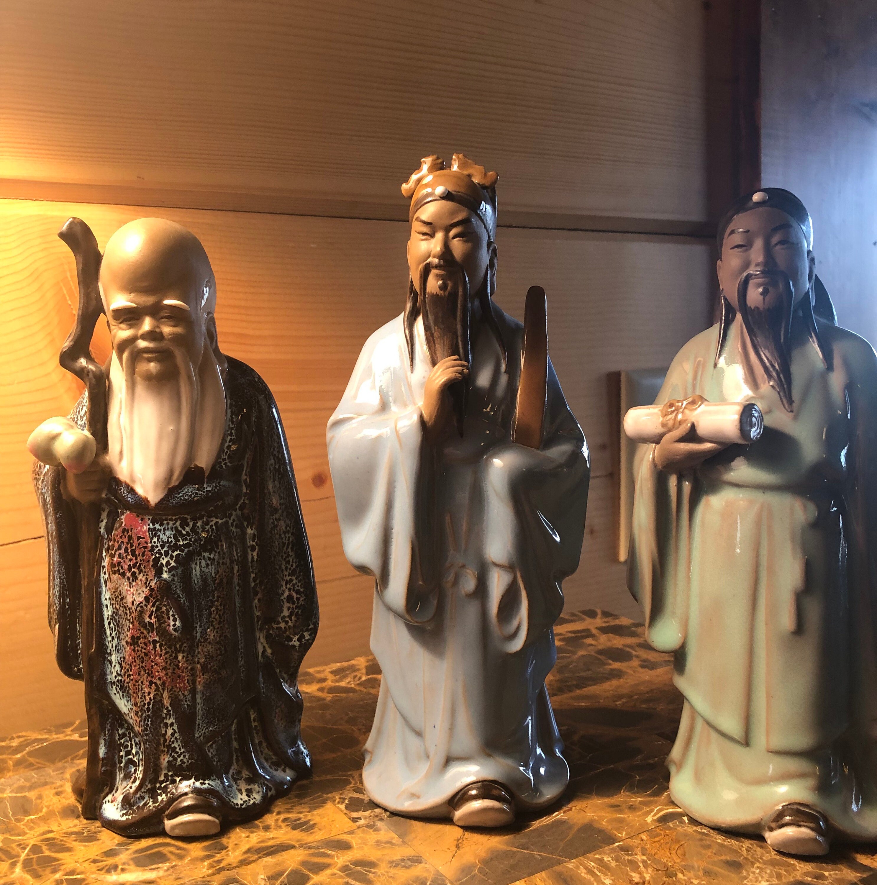 Vintage Chinese Figurines the Three Immortals of Chinese - Etsy