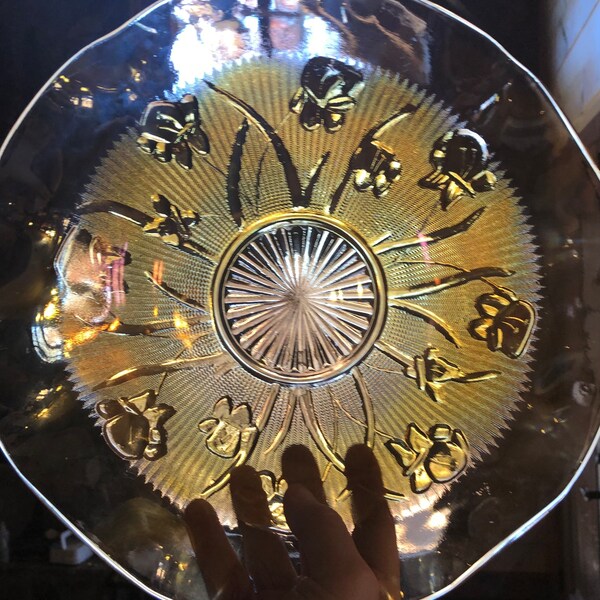 Iris Depression Glass - Etsy