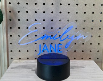 Acrylic Name Night Light - Etsy