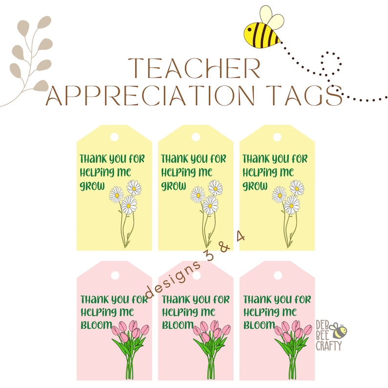 Teacher Appreciation Gift Tags Printable / Printable Gift Tags for ...