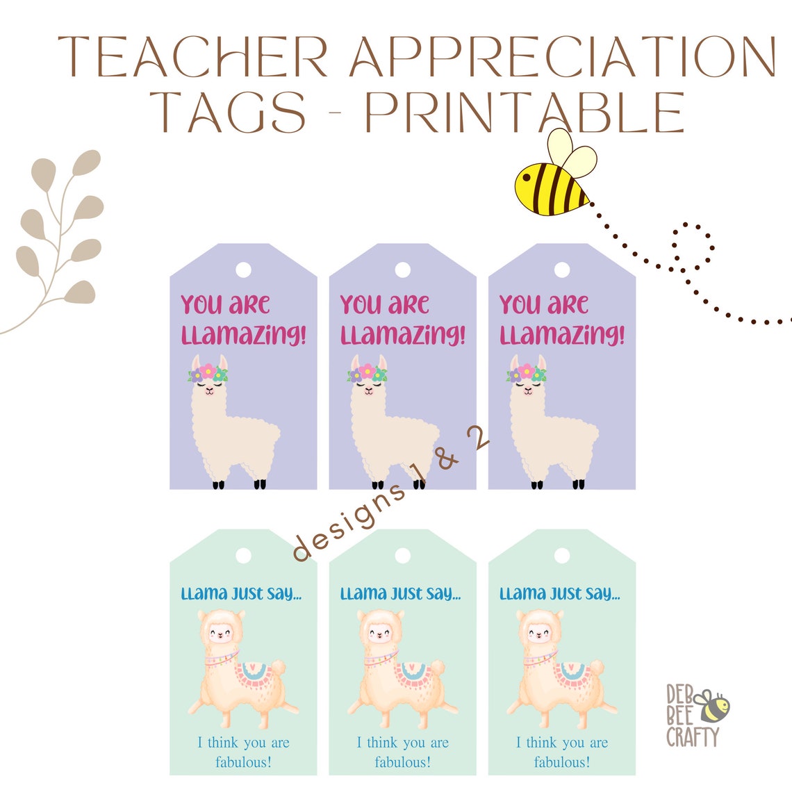 Teacher Appreciation Gift Tags Printable / Printable Gift Tags for ...