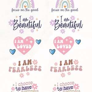 Positive Affirmation Cards Print and Cut Set, Printable Affirmations ...