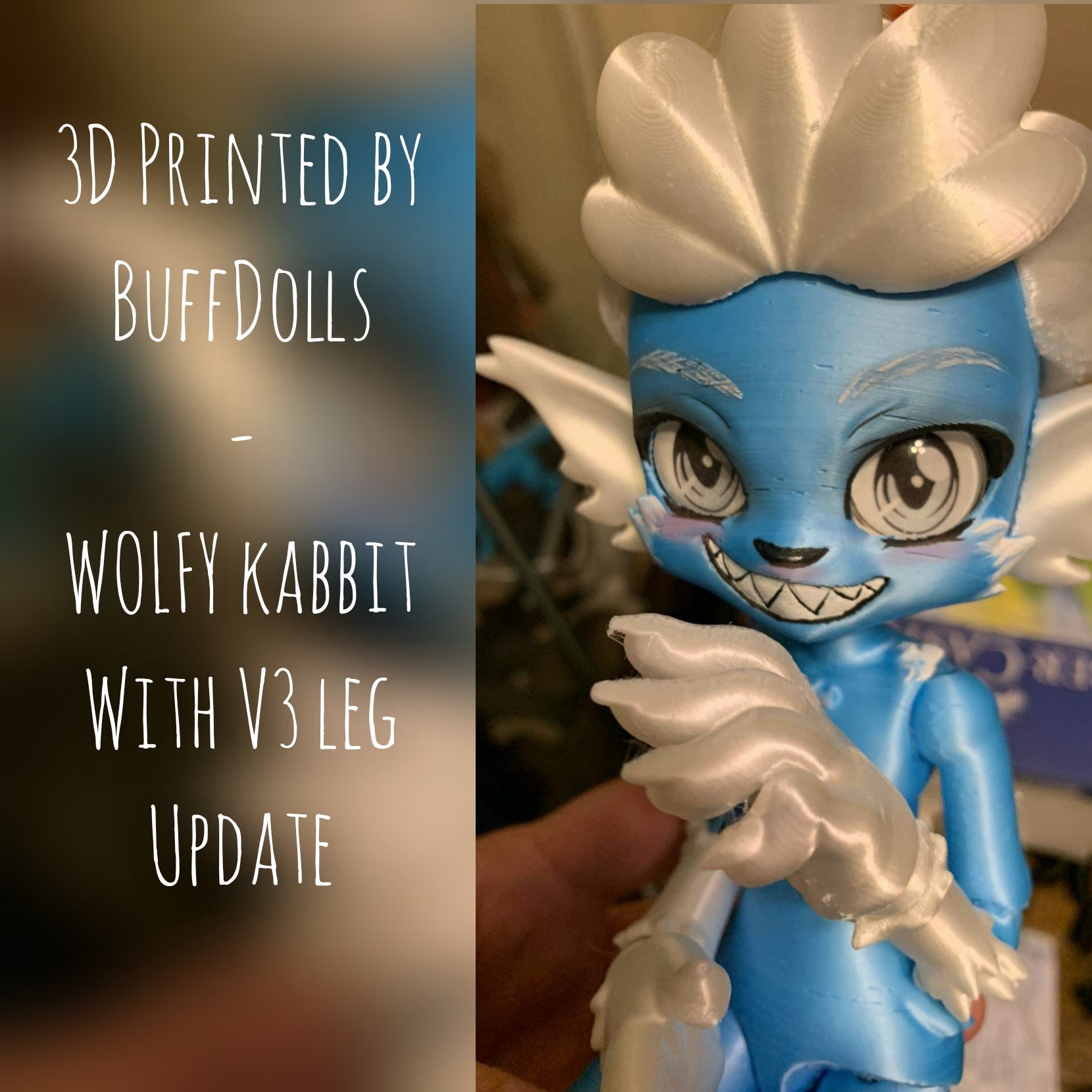 Wolfy Kabbit BJD Base: 3D Printed Doll .STL (26-28cm) - Etsy