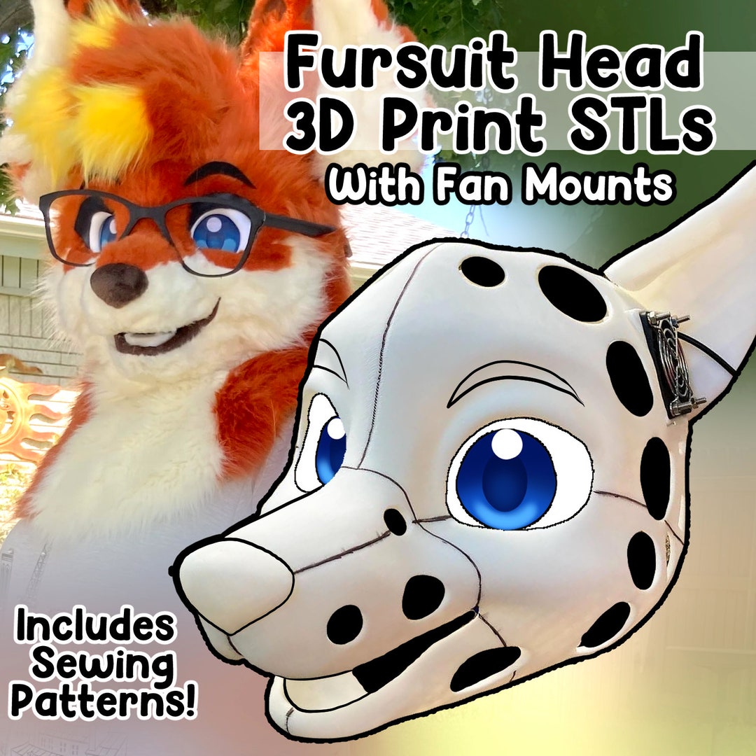 DIGITAL STL Canine Fursuit Head Jumpstart Kit: Stls, BASIC Sewing ...