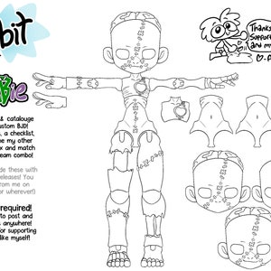 DIGITAL .STL "zombie Kabbit" 26-28cm - 3D Printed Ball Jointed Doll ...