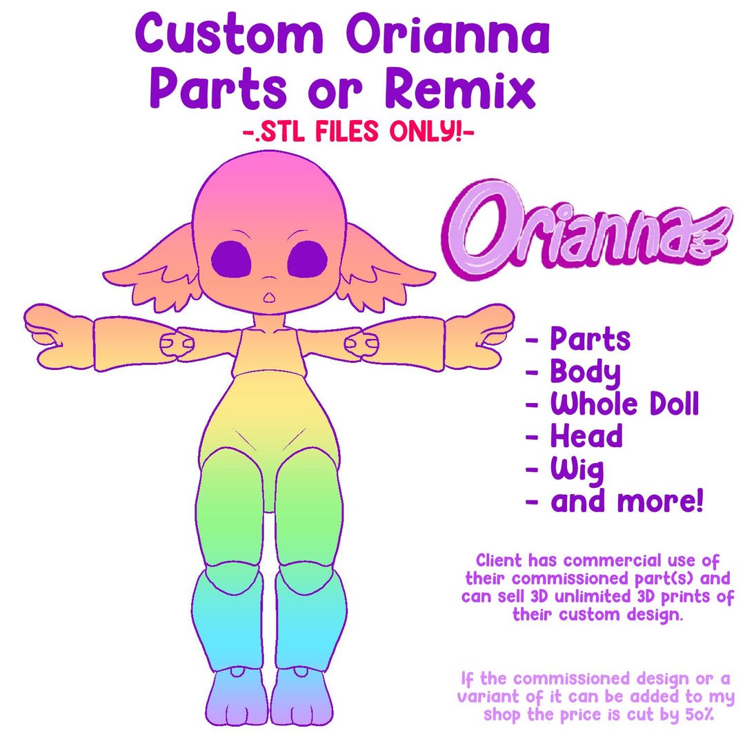 DIGITAL .STL - Custom Parts or Remix for Orianna - Yosd 28cm - 38cm ...