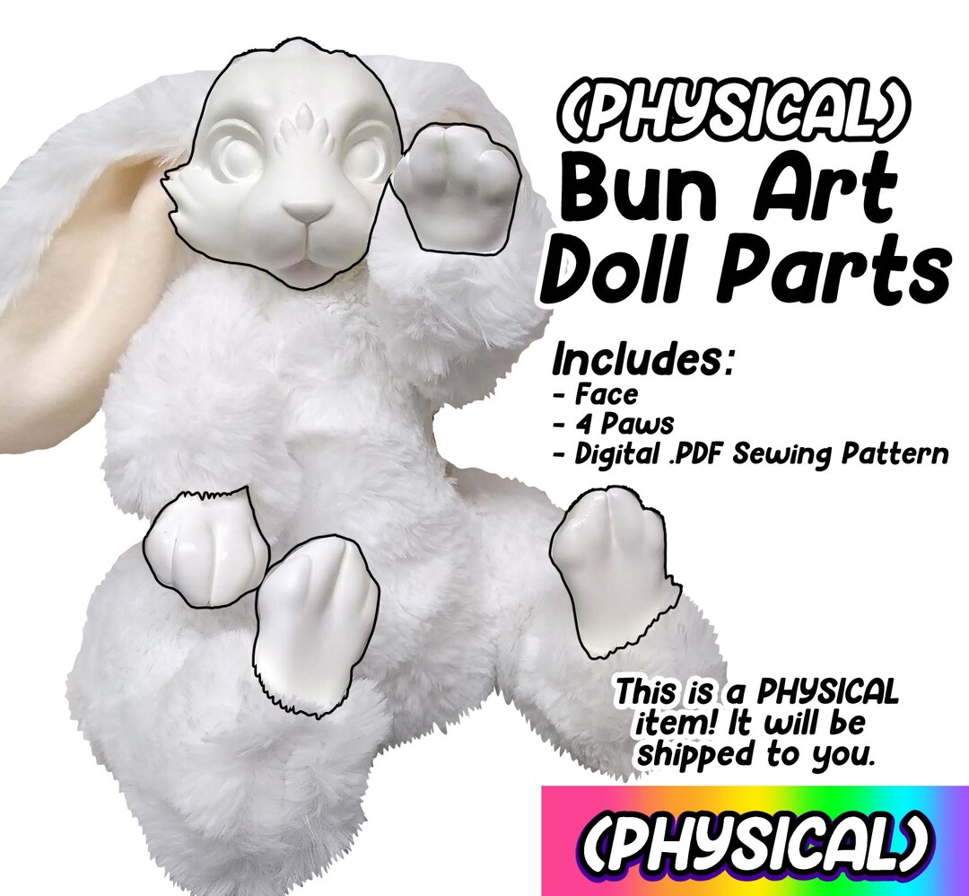 PHYSICAL - Art Doll Parts + Sewing Pattern (no Instructions) 3D Print ...