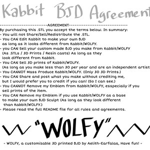 Wolfy Kabbit BJD Head STL: 3D Printed Doll Base (26-28cm) (digital ...
