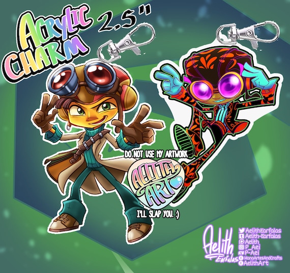 PRE-ORDER PSYCHONAUTS Raz Acrylic Charms 2.25 | Etsy