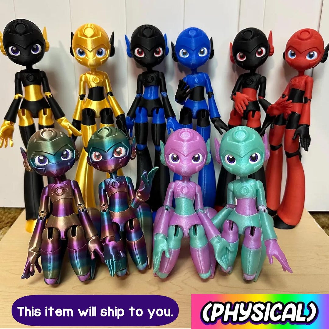 Robo Mixy BJD: PLA 3D Printed 9”-10” - 3D Printed Ball Jointed Doll - Etsy