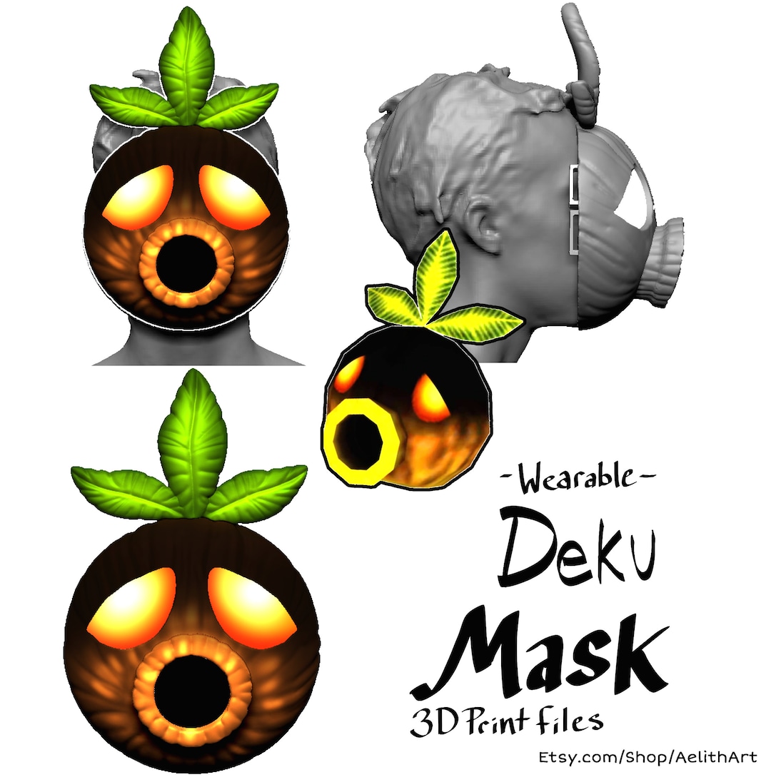 DIGITAL STL 3DPRINT File Deku Mask Majoras Mask Digital STL File for 3D ...