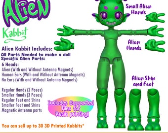 Mermaid KABBIT BJD: PLA 3D Printed 20-22cm 3D Printed Ball Jointed Doll ...