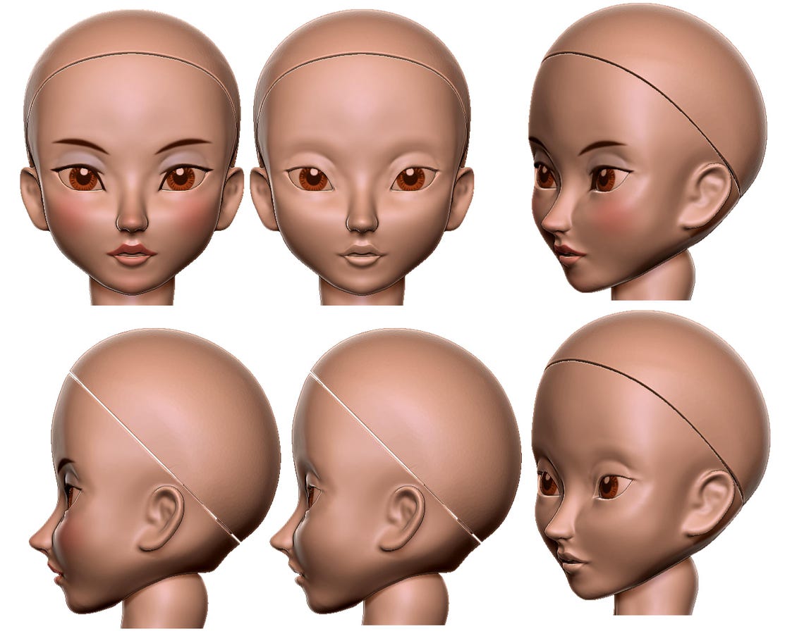 Digital .STL - Cera the Ball Jointed Doll 23cm - 3D Printed BJD - Do It ...