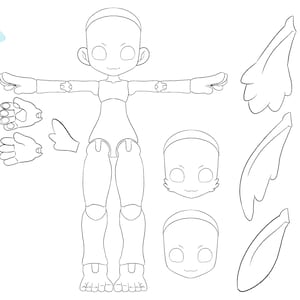 Kabbit BJD Base: 3D Printed Doll .STL File (digital Download) - Etsy