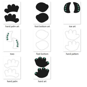 Plush Pattern: My Pet Monster Replacement Hands and Feet Sewing Pattern ...