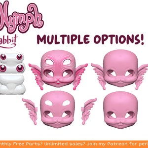 DIGITAL .STL Nymph Head for Kabbit 26-28cm 3D Printed Ball Jointed Doll ...