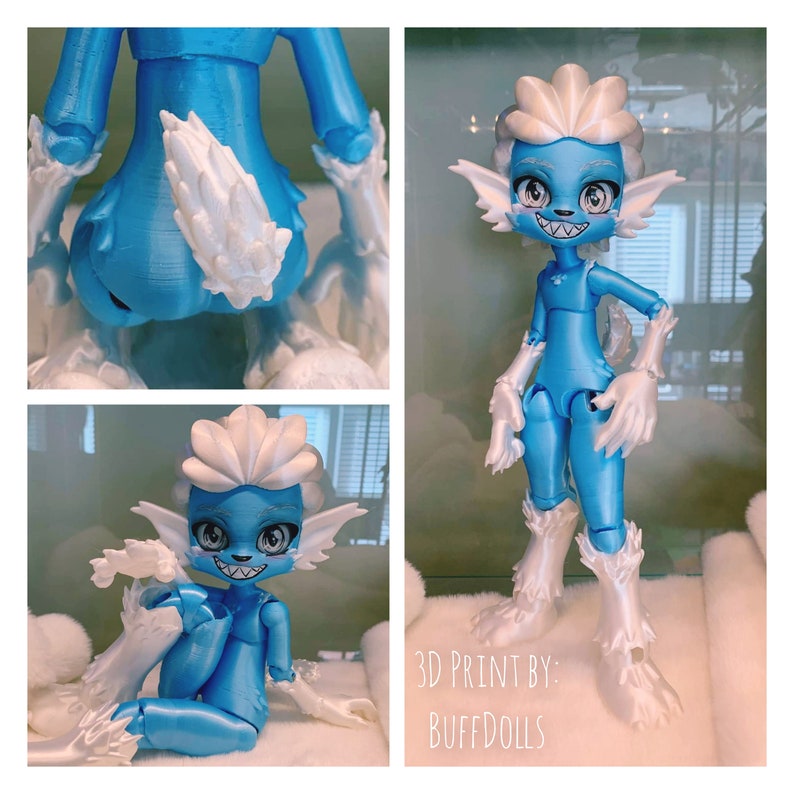 Wolfy Kabbit BJD Base: 3D Printed Doll .STL (26-28cm) - Etsy